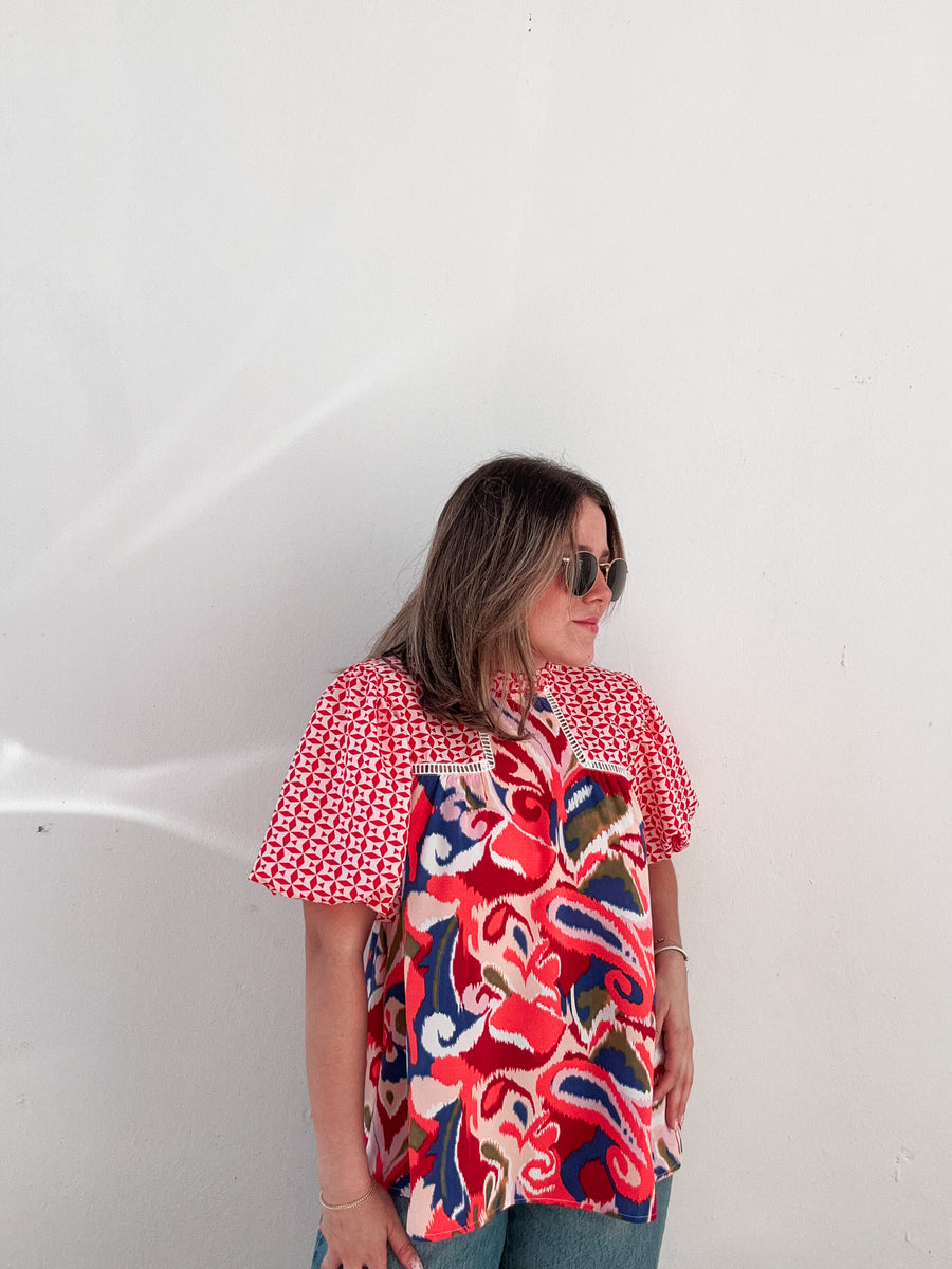 Red & Orange Mixed Print – Shop Oli Oli