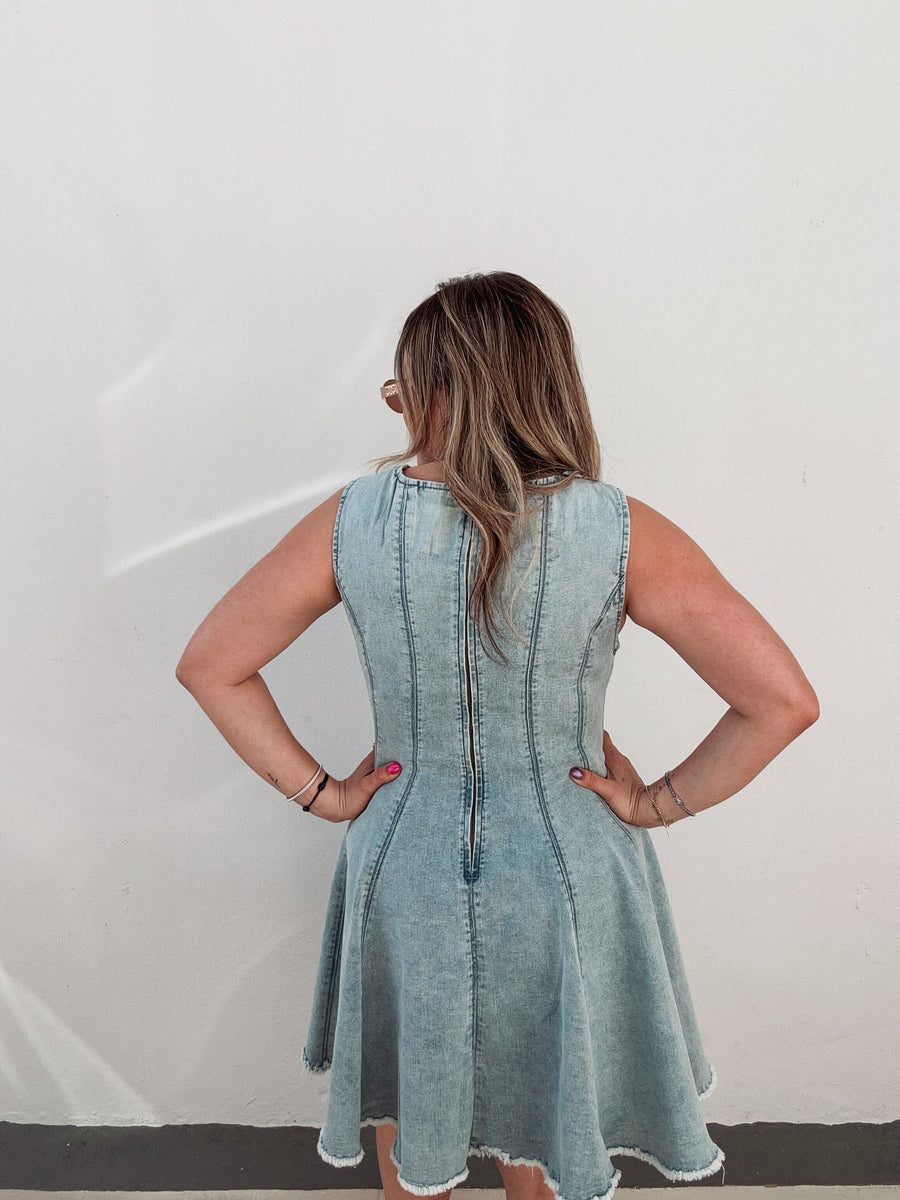 Denim Flare Dress – Shop Oli Oli